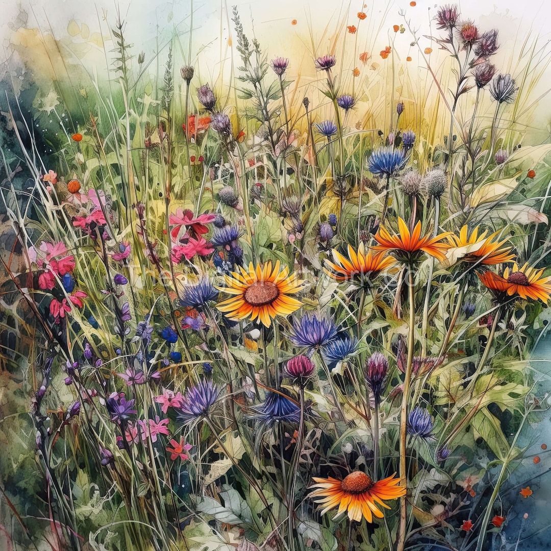 12 High Quality Designs of Wildflower Backgrounds Clip Art - Etsy