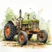 Watercolor Rusty Tractor Art Prints: Farmhouse Wall Decor (digital ...