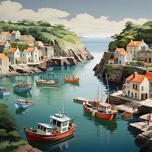 12 High Quality Designs of Harbour Scenes (3) 12 Jpgs - Digital Print ...