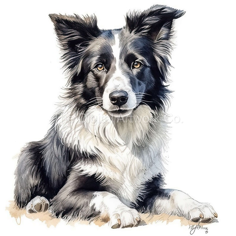 12 High Quality Designs of Border Collie Dog Breed Clip Art 12 - Etsy