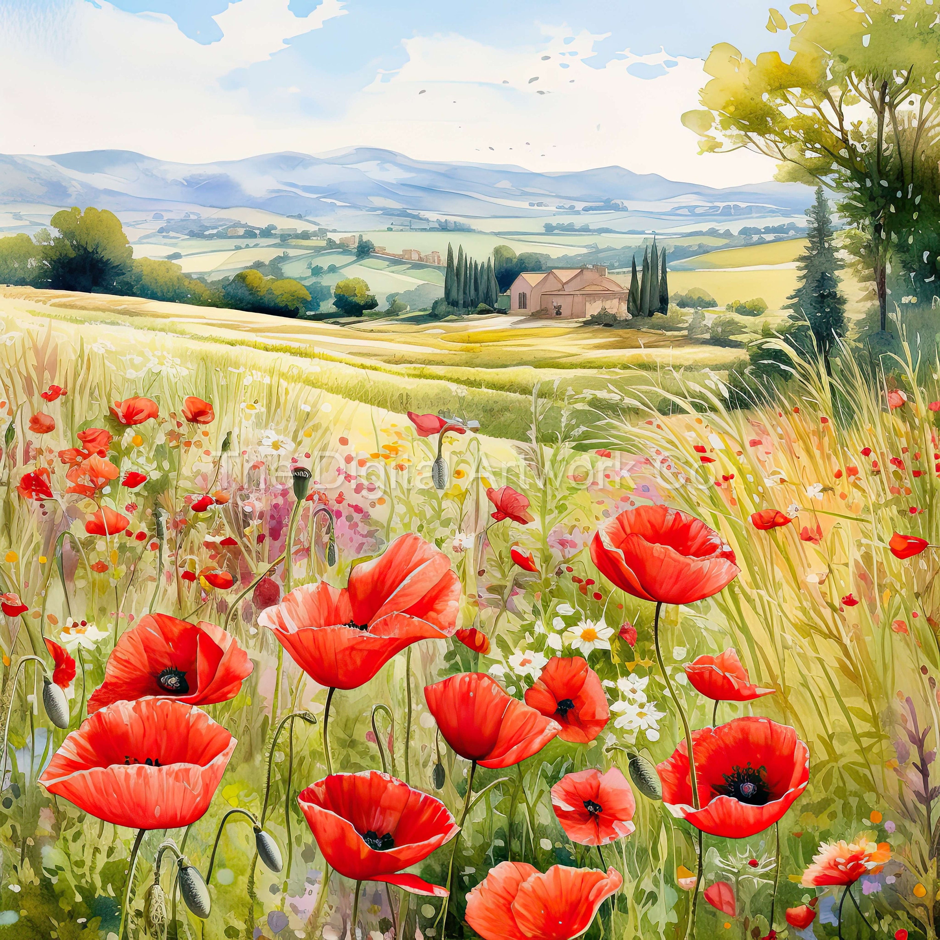 12 High Quality Designs of Poppy Field Backgrounds Jpgs - Etsy UK