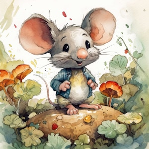 12 High Quality Designs of Cute Mice Clip Art 12 Jpgs - Digital Print ...