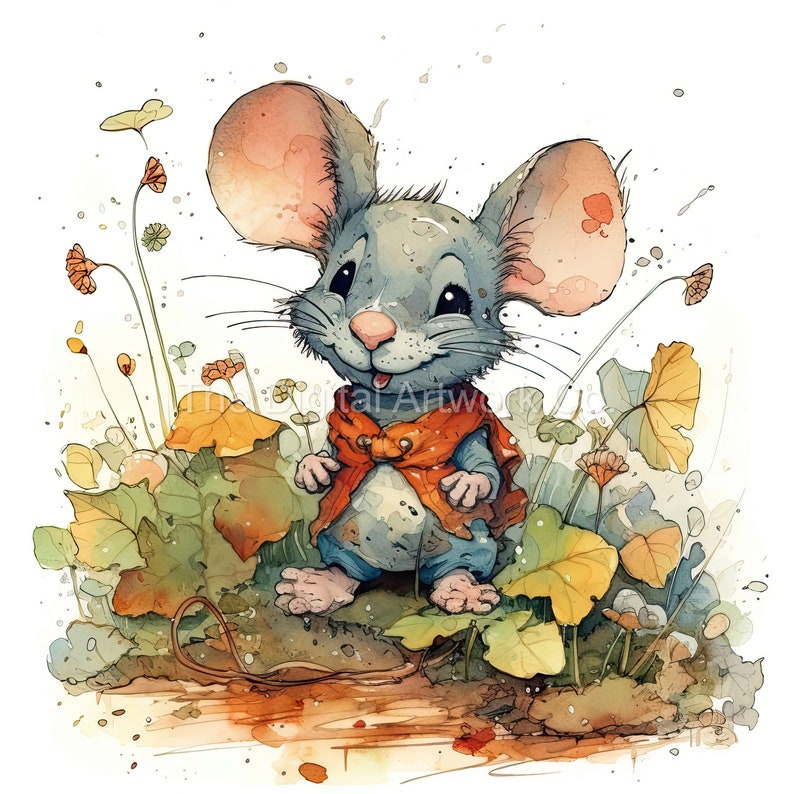 12 High Quality Designs of Cute Mice Clip Art 12 Jpgs Digital Print ...