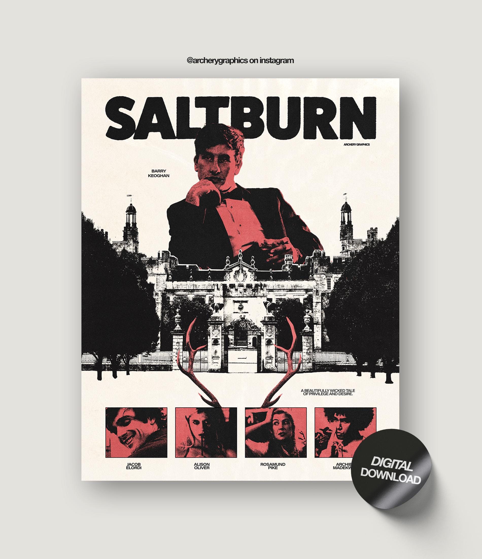 Saltburn 2024 Film Poster - Etsy
