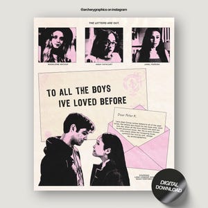To All the Boys I've Loved Before Movie Film Poster (netflix Romcom ...