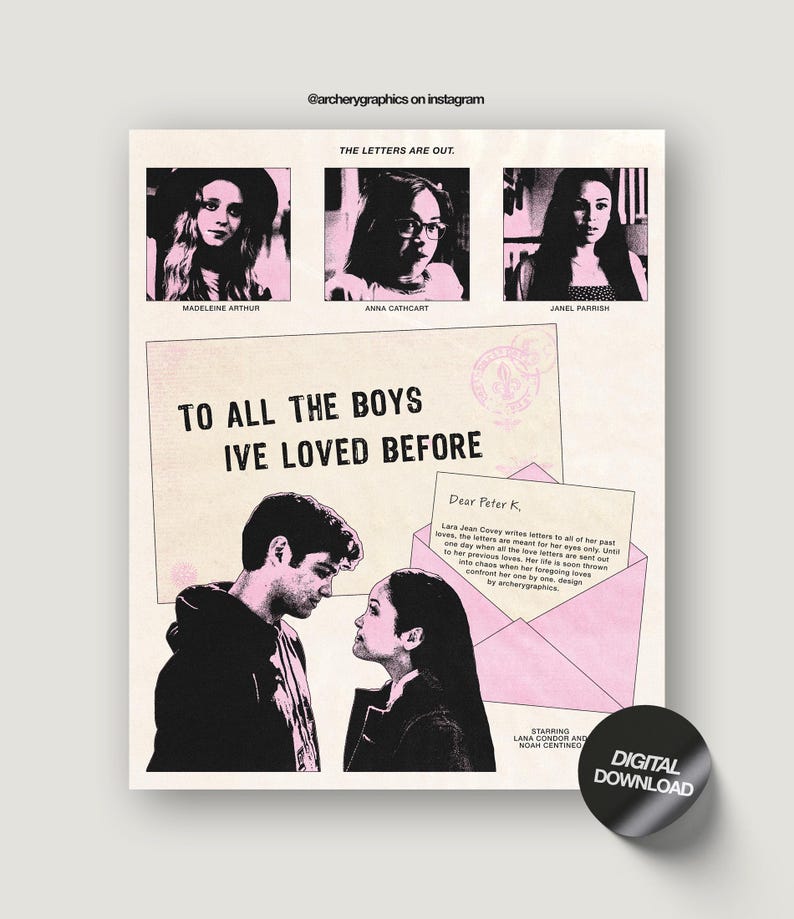 To All the Boys I've Loved Before Movie Film Poster (netflix Romcom ...