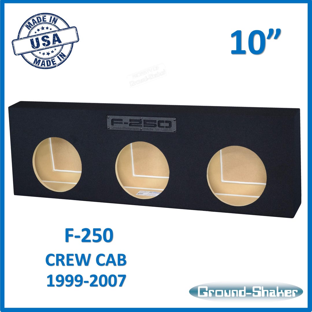 10" Triple Sealed Sub Box 1999 - 2007 Ford F250 Subwoofer Enclosure ...