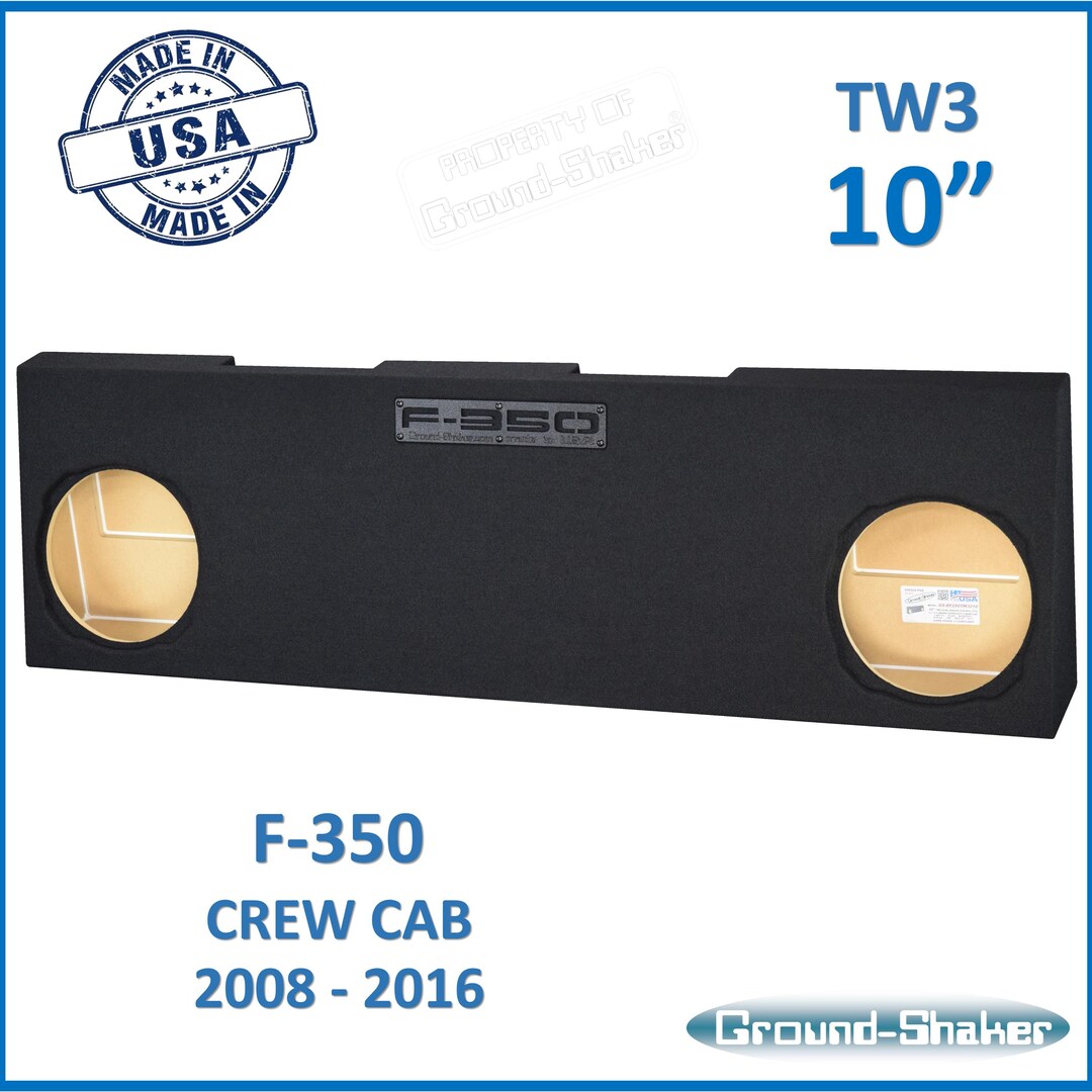 Ford F350 Super Duty Crew Cab 2008 - 2016 10" TW3 Subwoofer Enclosure ...