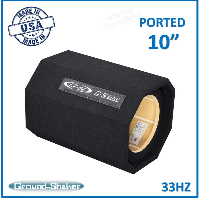 10" Bass Tube WHITE Plaque Sub Box Subwoofer Enclosure Ported / Vented ...