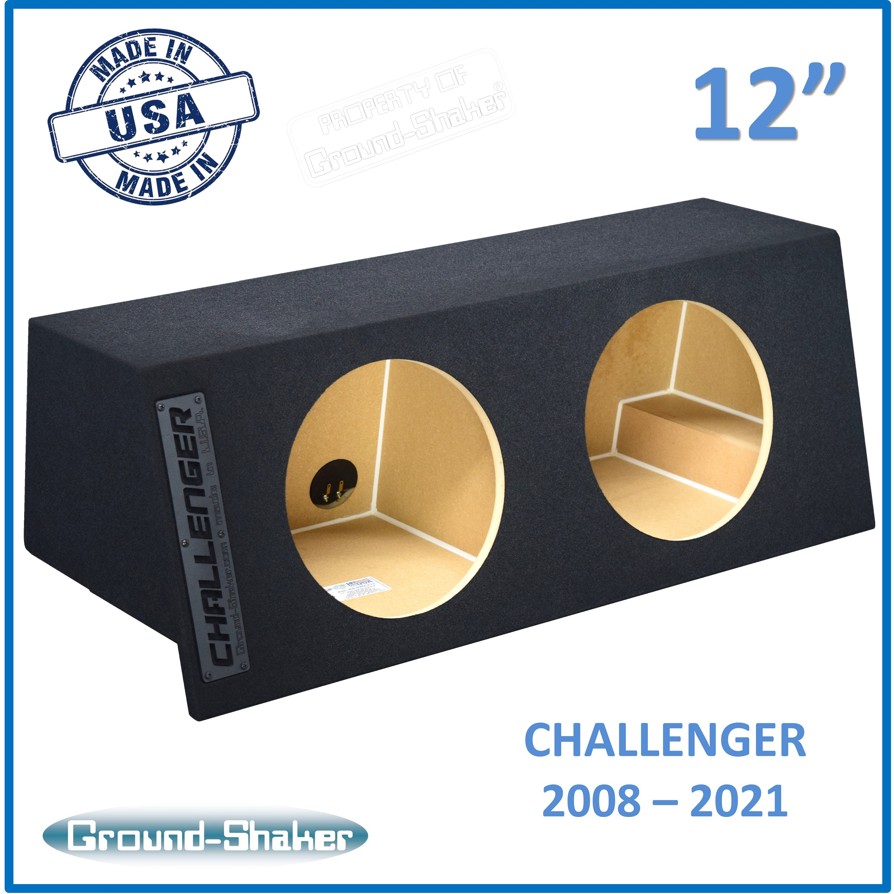 2008-2021 Dodge Challenger 12" Dual Sealed Sub Box Subwoofer Enclosure ...