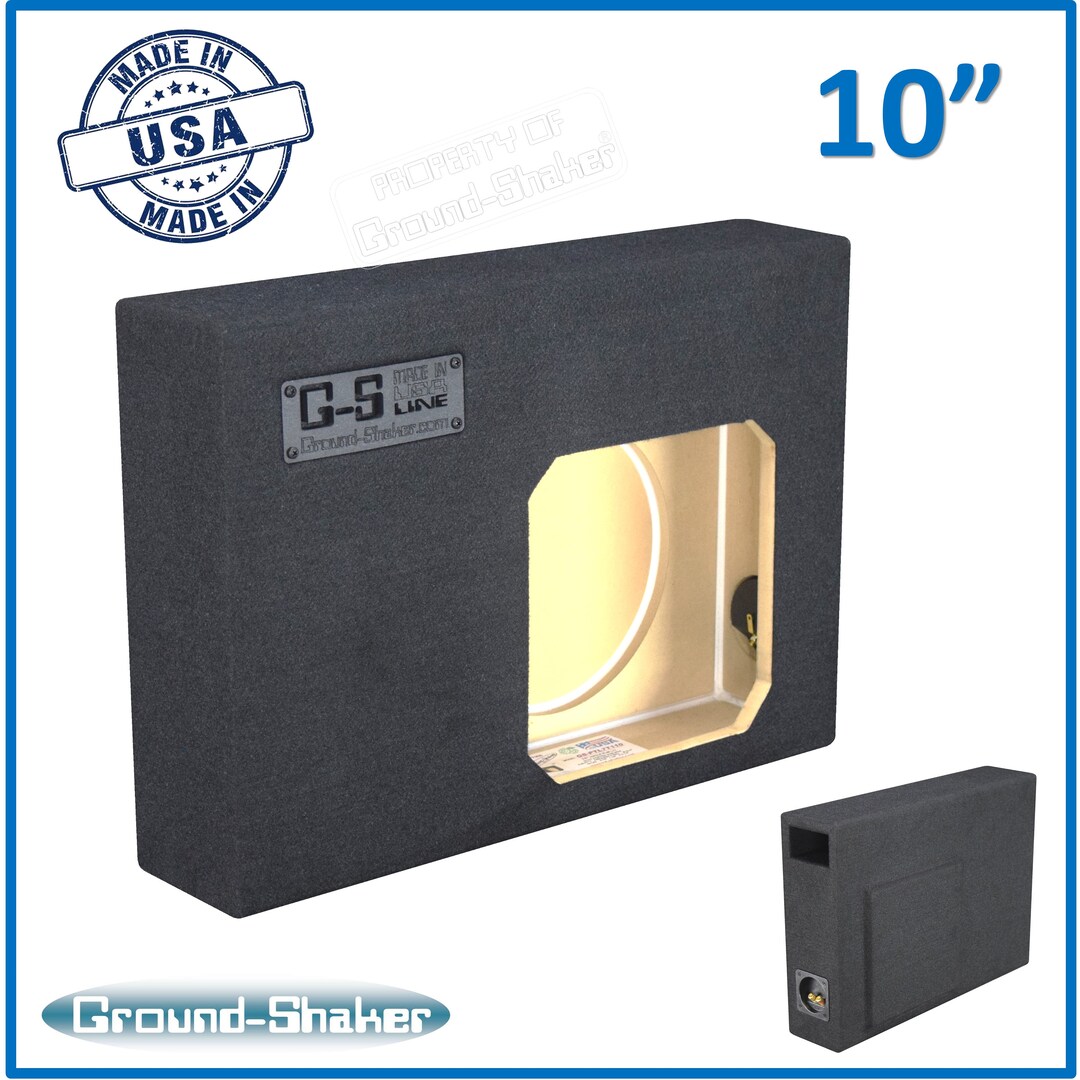 10 Single Ported Sub Box Slim L7T Subwoofer Enclosure Ground Shaker Car ...