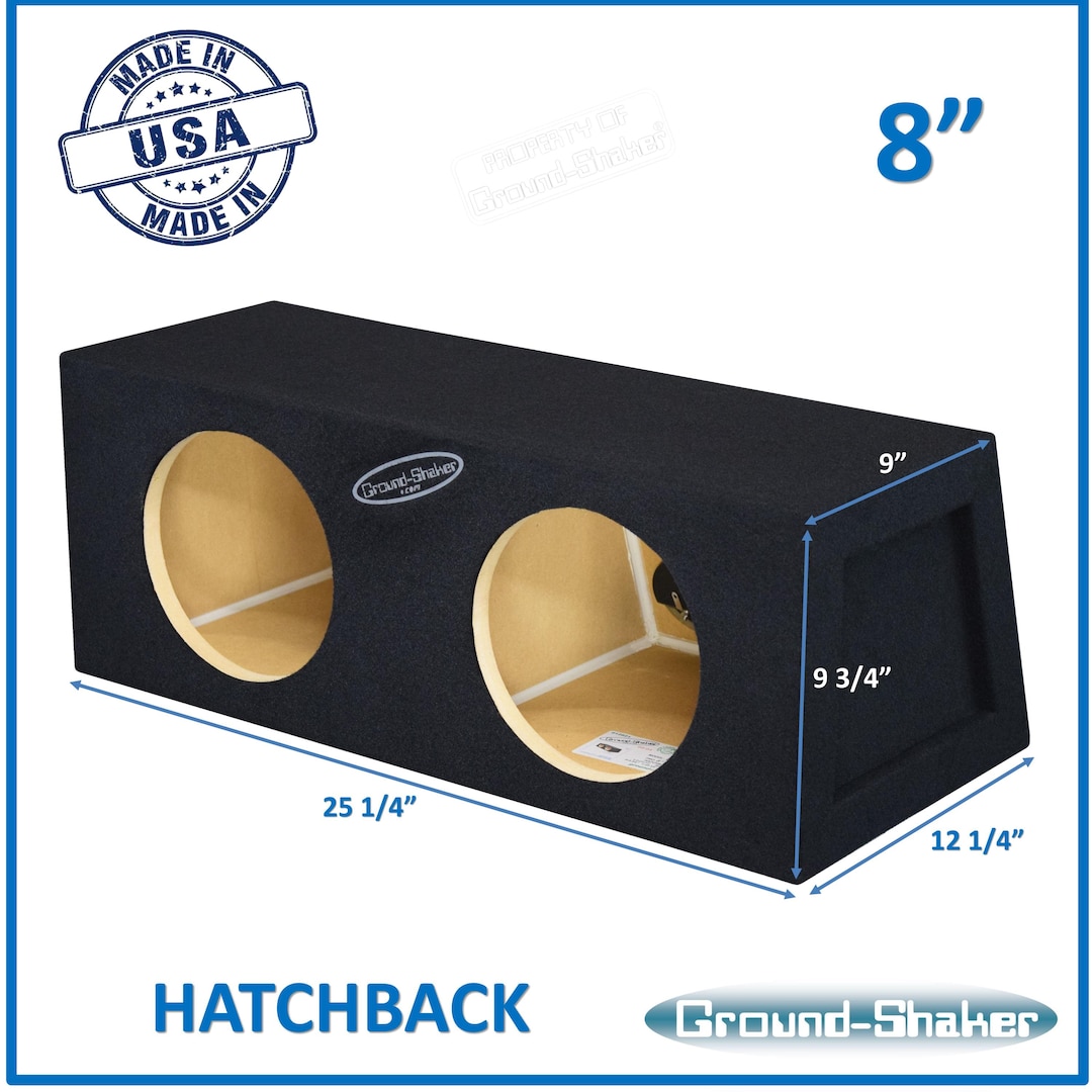 8" Dual Sealed Mid-size Hatchback Sub Box Ground Shaker Subwoofer ...