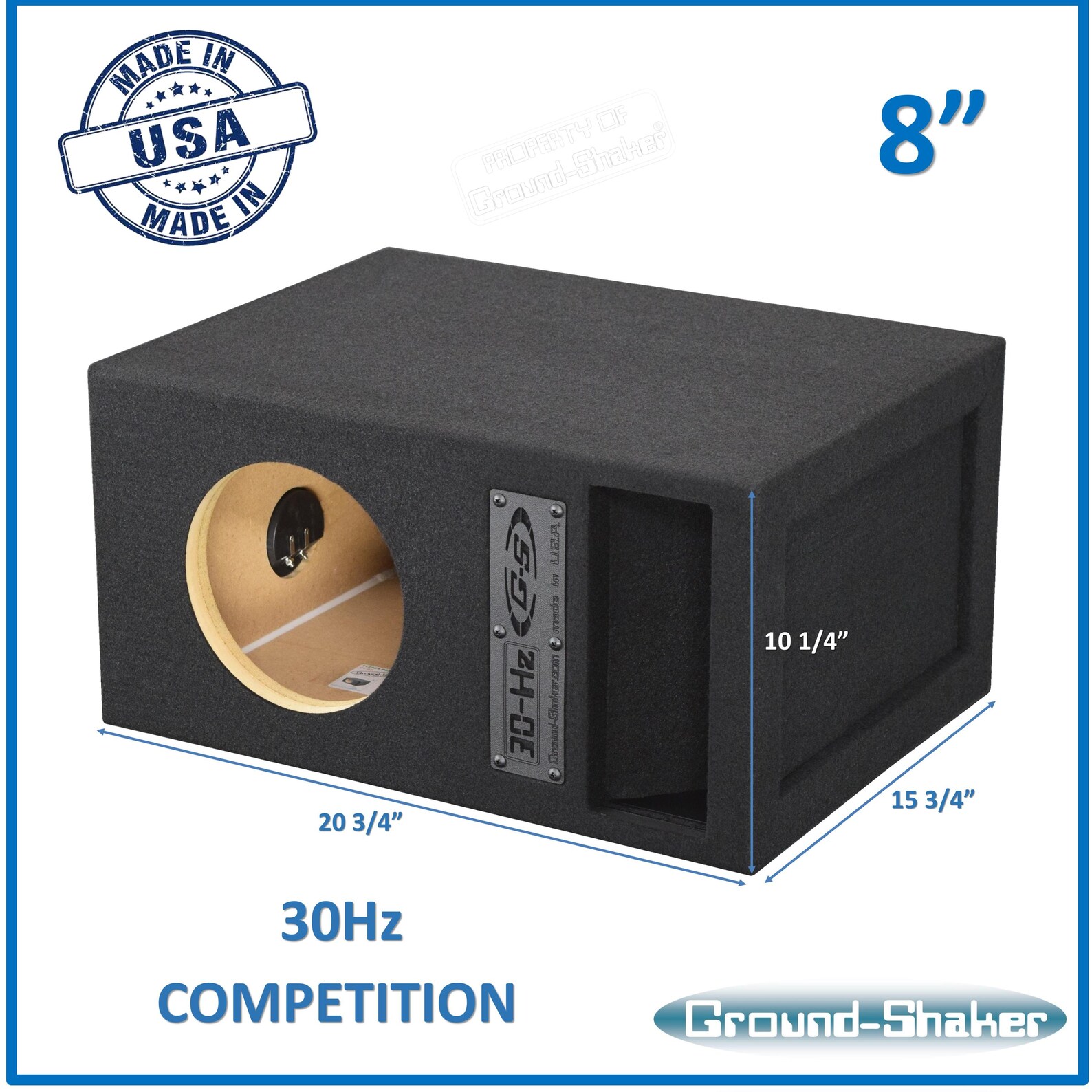 Single 8" Competition Ported Sub Box Single 8" Subwoofer Enclosure ...