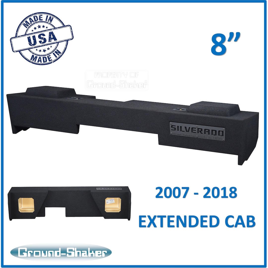 Chevy Silverado Extended-cab 2007 - 2018 8" Dual Solo Baric Sub Box ...