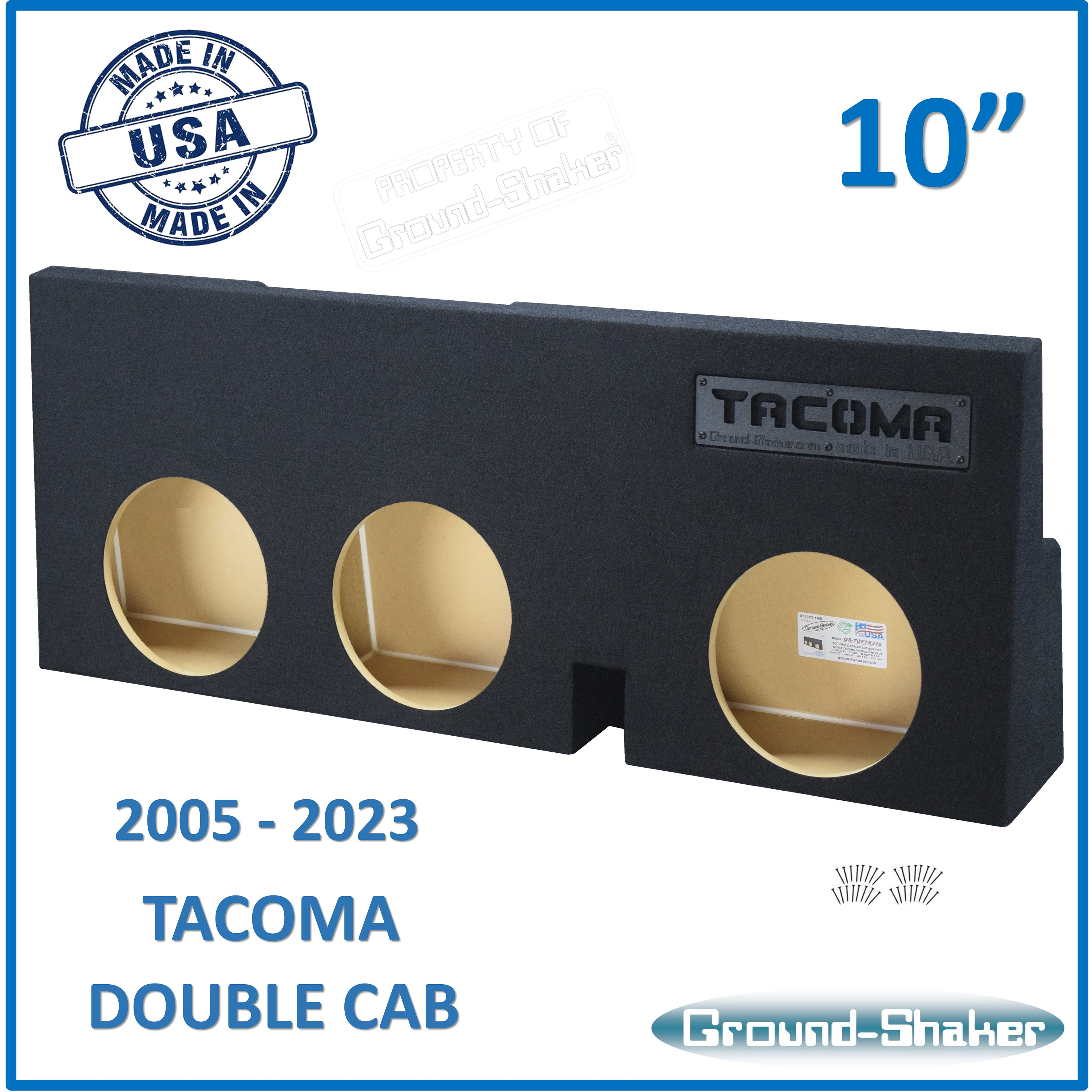10" Triple Sealed Sub Box Toyota Tacoma Double-cab 2005 - 2023 10 ...