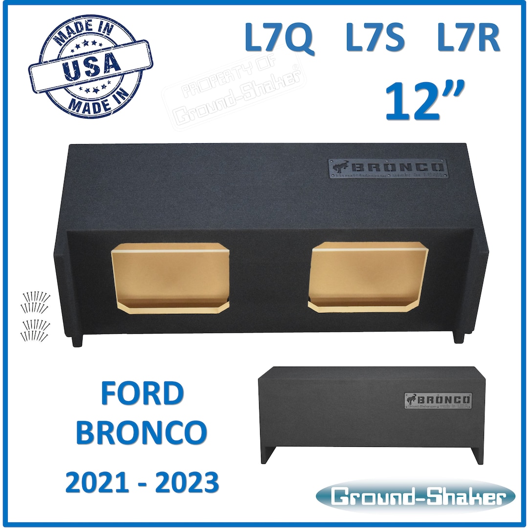Ford Bronco 2021 - 2023 12" Sub Box Dual Solo Baric Sealed Subwoofer ...