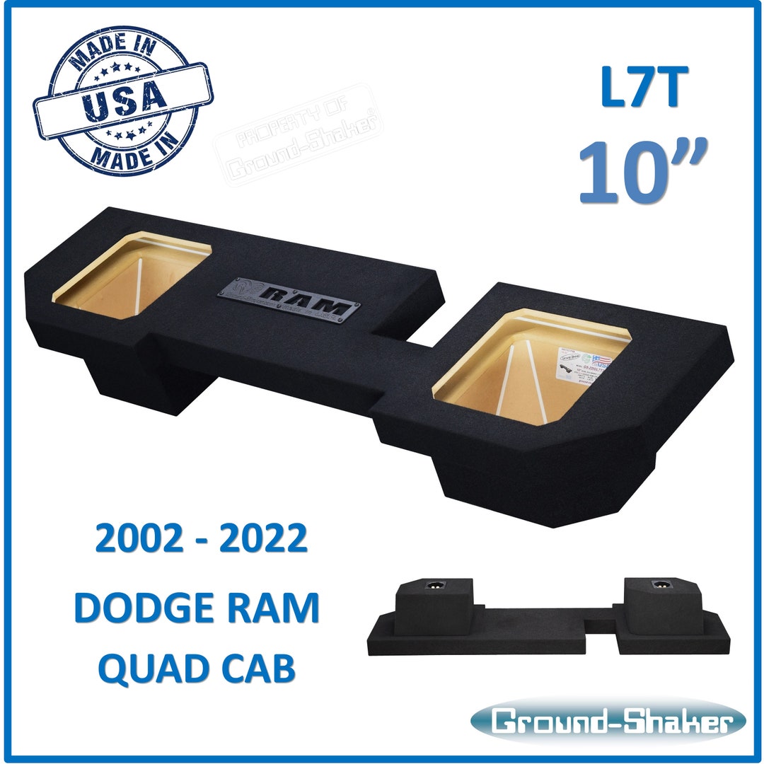 Dodge Ram 1500 2500 3500 Quad Cab 02-2022 10" Dual Sealed L7T Sub Box ...