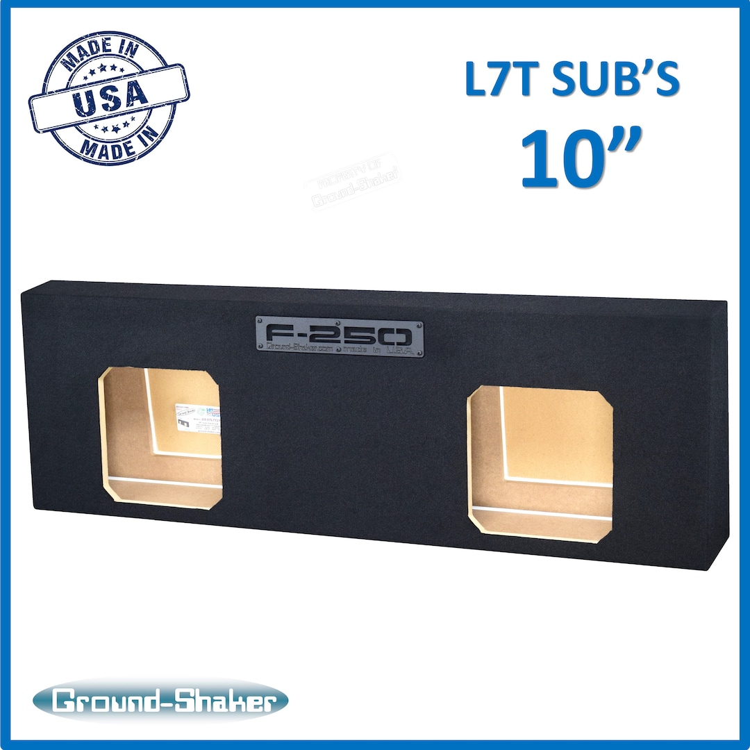 10 Dual Sealed L7T Shallow / Slim Sub Box Subwoofer Enclosure Ground ...