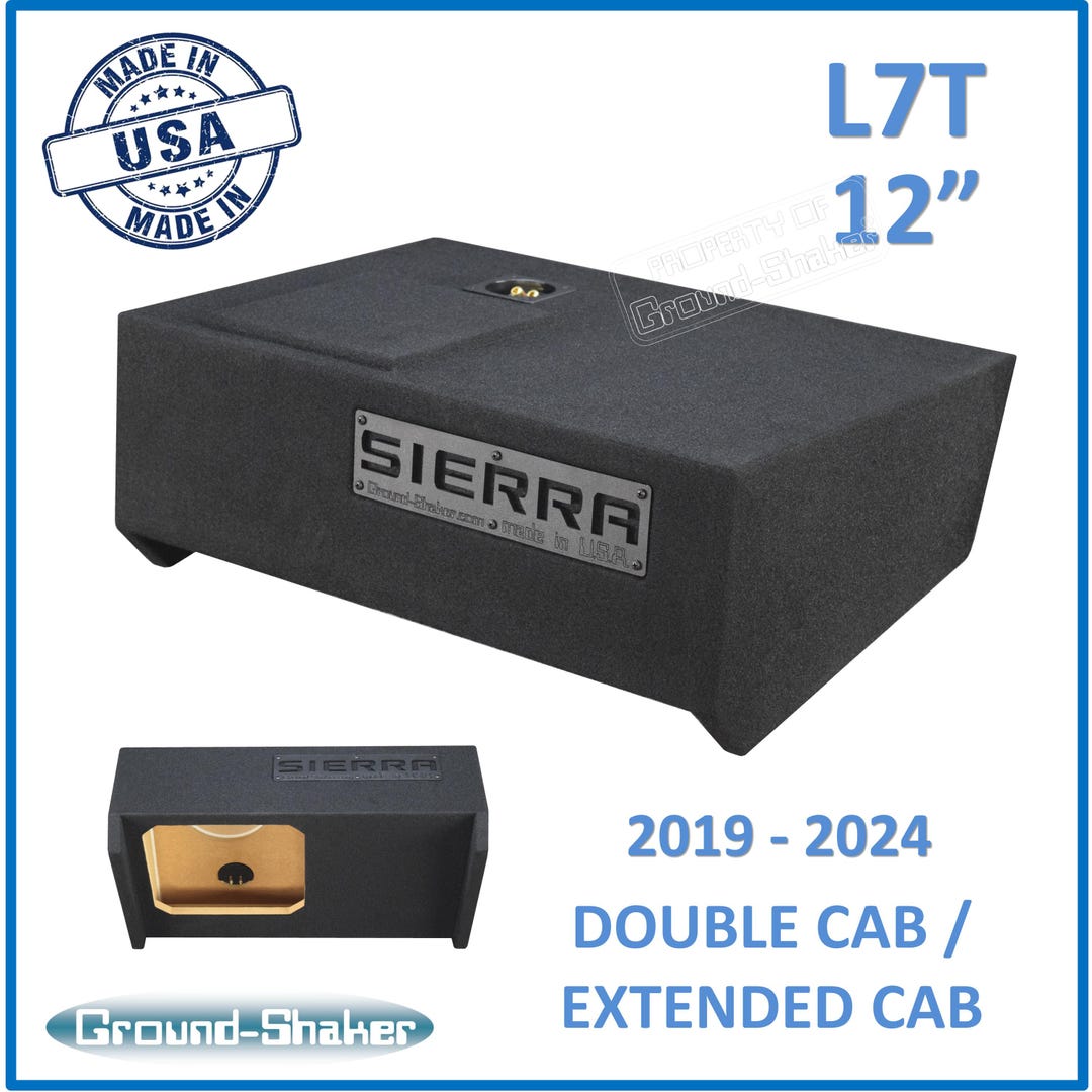 2019-2024 GMC Sierra Extended Cab Truck Sub Box 12" Single L7T Subwoofer Enclosure - Etsy