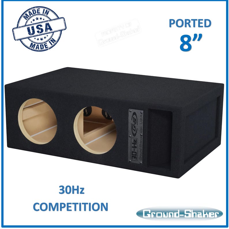 Dual 8" Competition Ported Sub Box Single 8" Subwoofer Enclosure ...