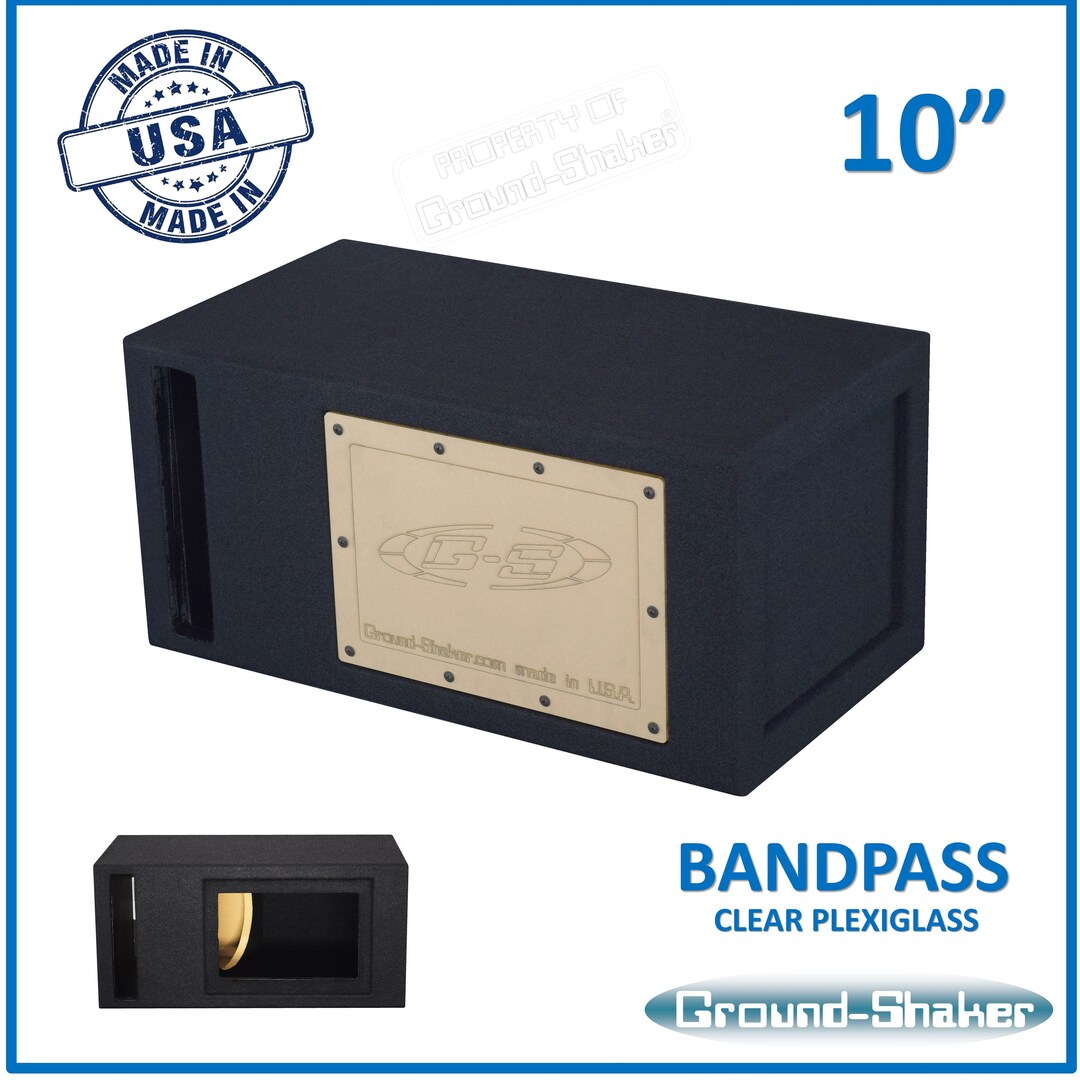 10" Single Vented Slot Ported Bandpass Sub Box Subwoofer Enclosure ...