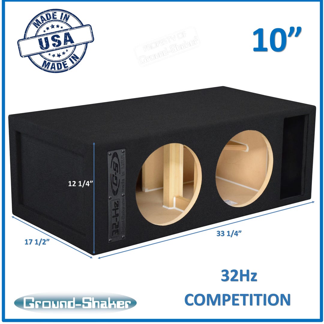 10" Dual Ported / Vented Sub Box Subwoofer Enclosure Speaker Box 32hz ...