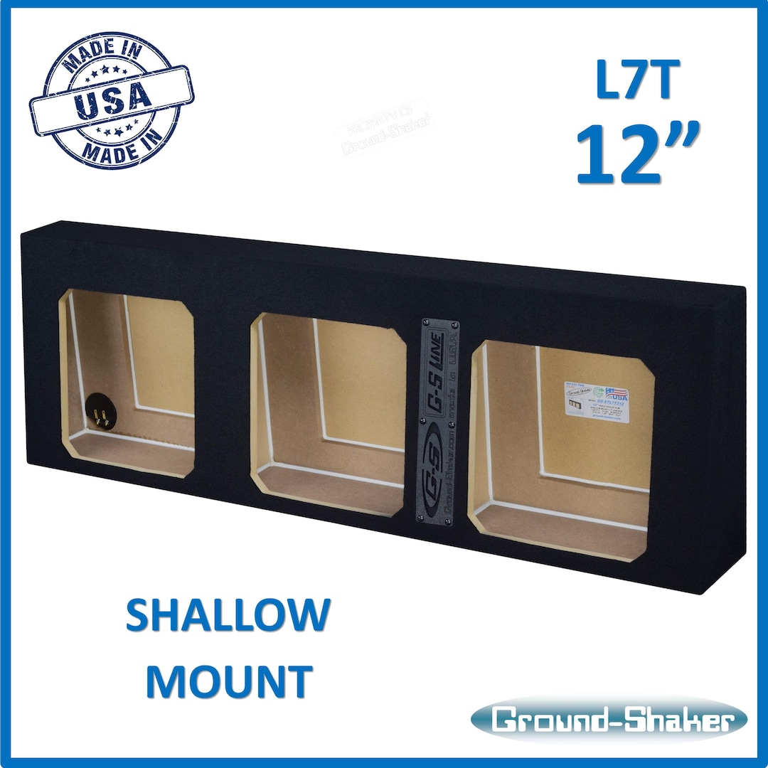 12" Triple Sealed L7T Shallow Mount Sub Box Slim Speaker Box Solo Baric ...