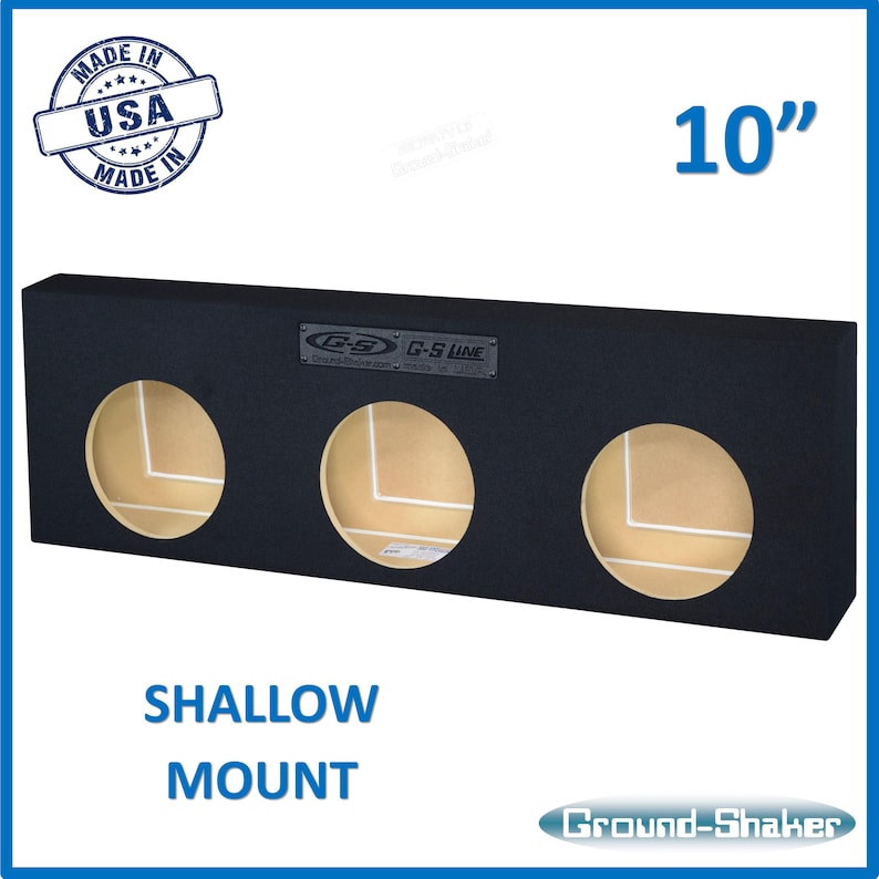 10" Triple Sealed Shallow Mount Sub Box Slim Speaker Box Subwoofer Enclosure - Etsy