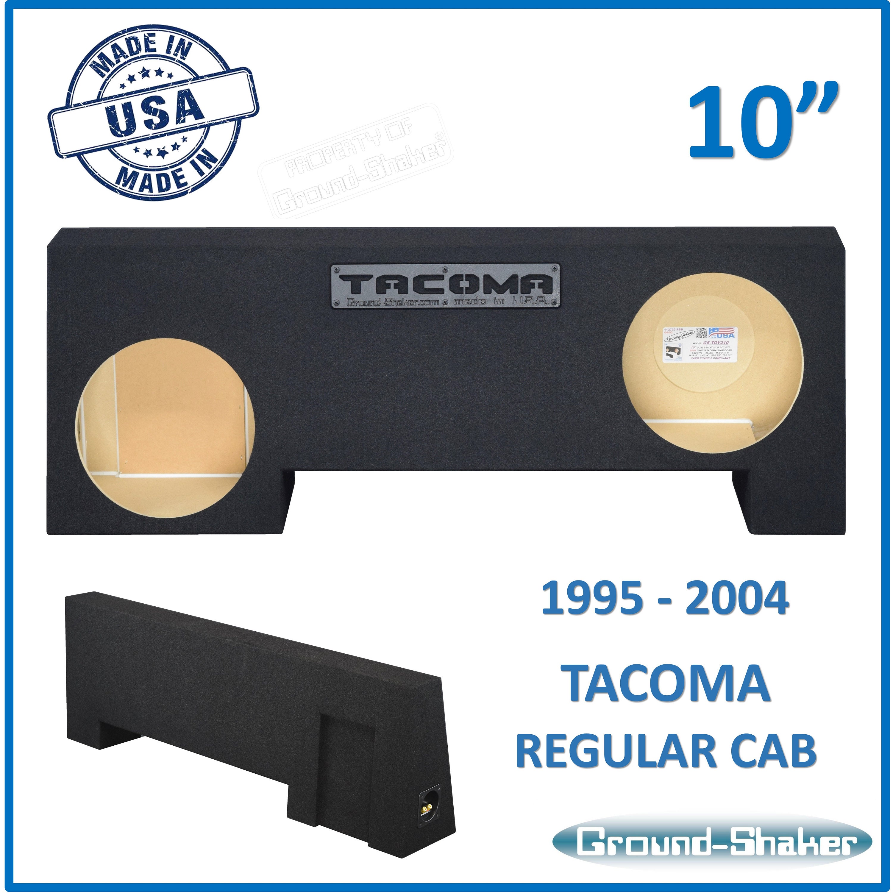 Toyota Tacoma Single Cab / Regular Cab 1995-2004 10" Sub Box Subwoofer ...