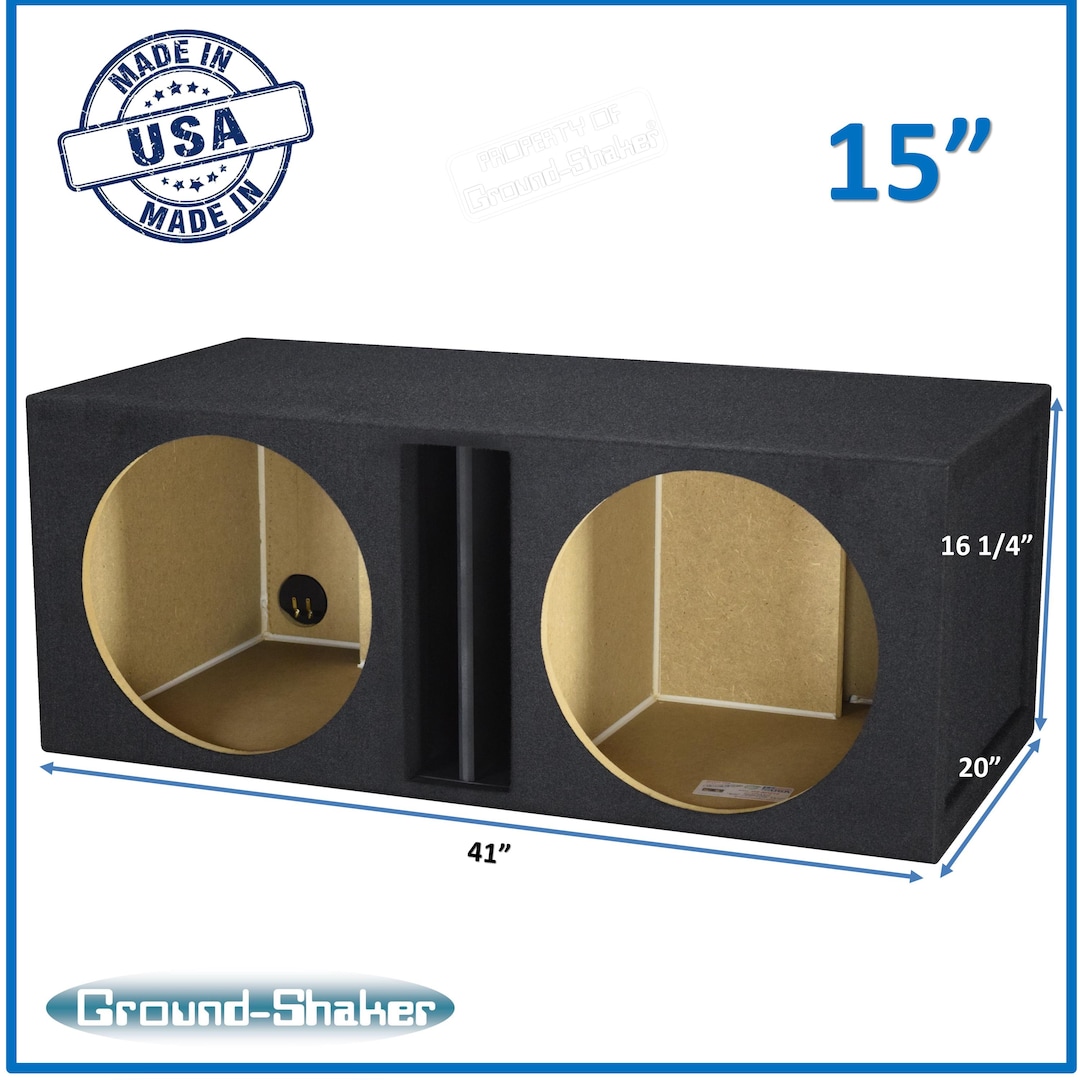 15" Dual Ported / Center Vented Sub Box Sub Enclosure Speaker Box ...