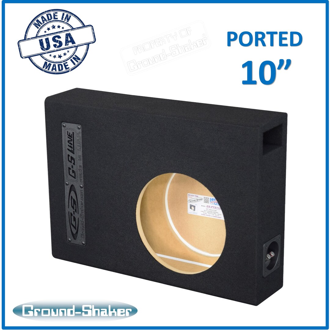 10" Sub Box / 10" Single Ported Slim Subwoofer Enclosure Ground Shaker - Etsy