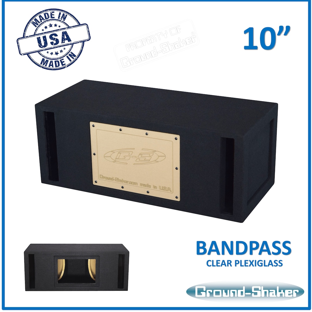10 Dual Vented Slot Ported Bandpass Sub Box Subwoofer Enclosure Ground ...