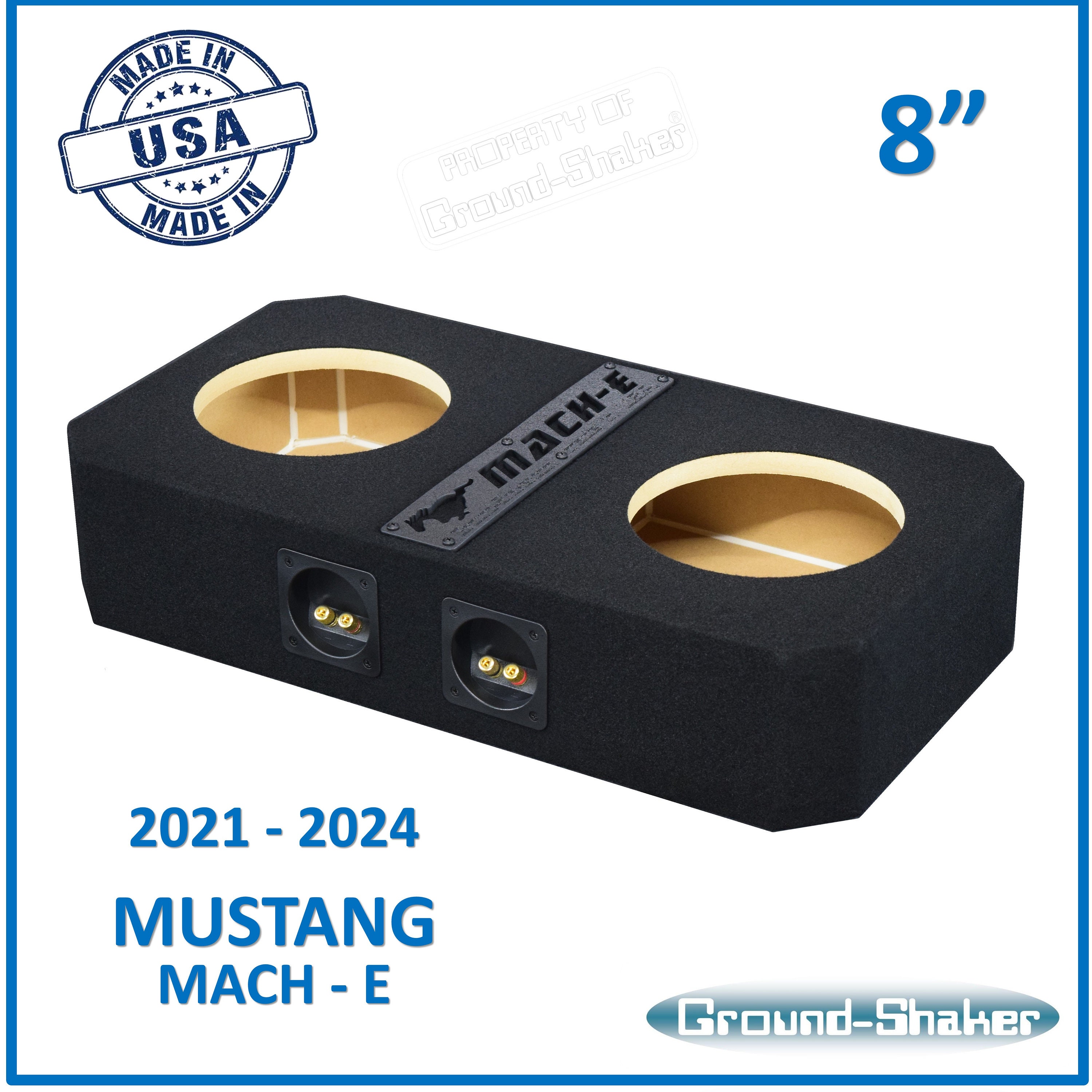 8" Dual Sealed Sub Box Fits 2021 - 2024 Ford Mustang Mach-e Subwoofer ...