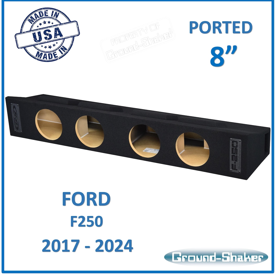Quad 8" Ported Sub Box 2017 - 2024 Ford F-250 Crew-cab Subwoofer ...