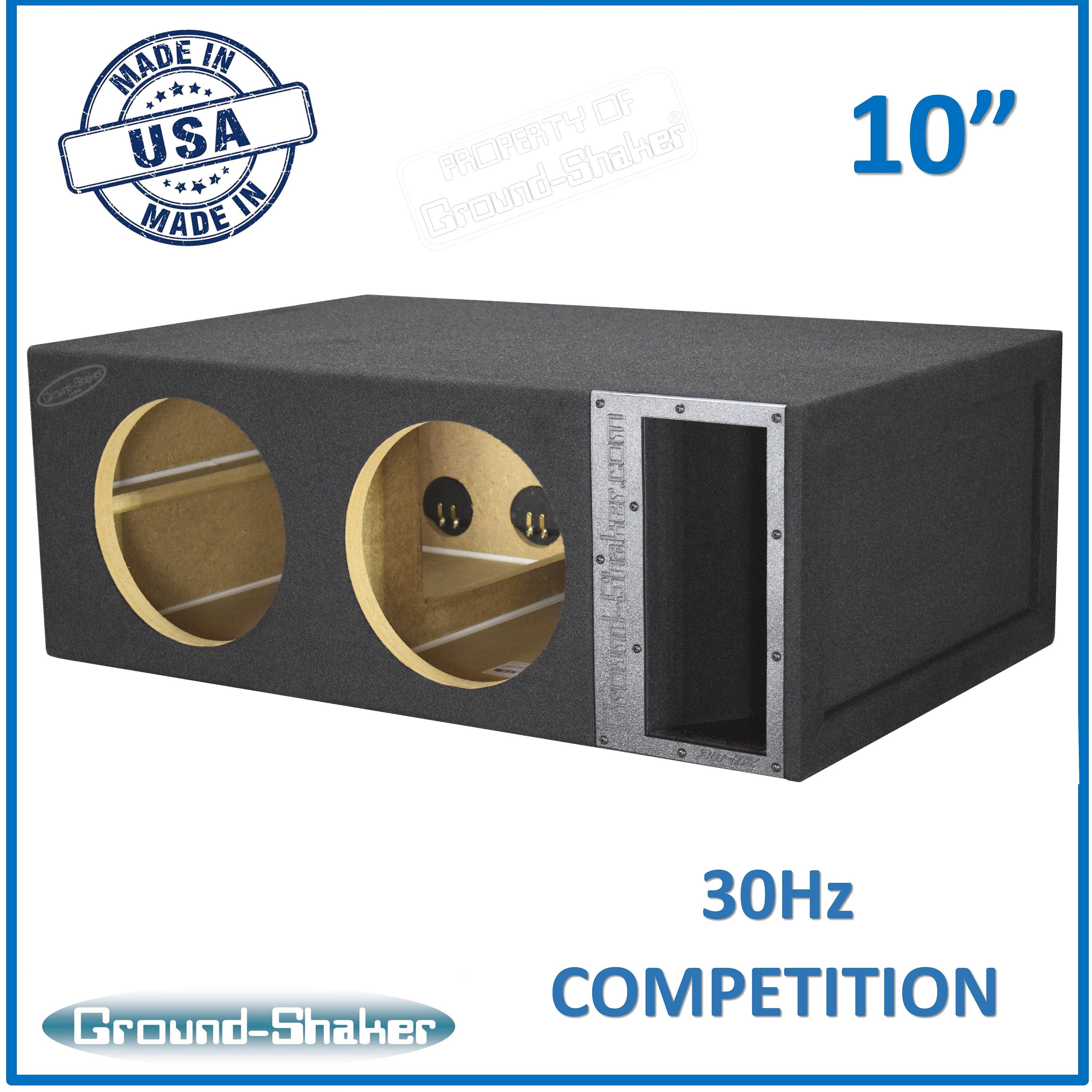 10 Dual Competition Ported Vented Sub Box Dual Subwoofer Enclosure ...