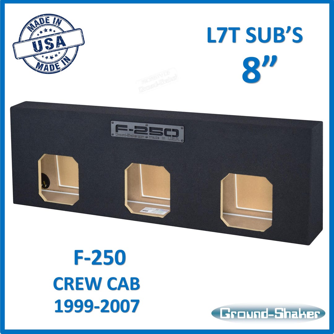 8" Triple L7T Sealed Slim Ford F250 1999 - 2007 Sub Box Ground Shaker 8 ...