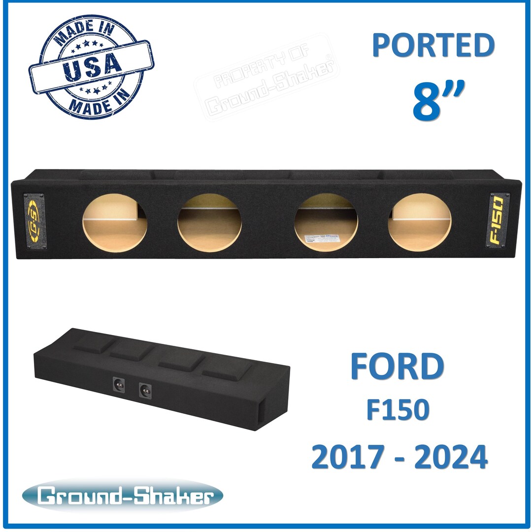 Quad 8" Ported Sub Box 2017 - 2024 Ford F-150 Crew-cab Subwoofer ...