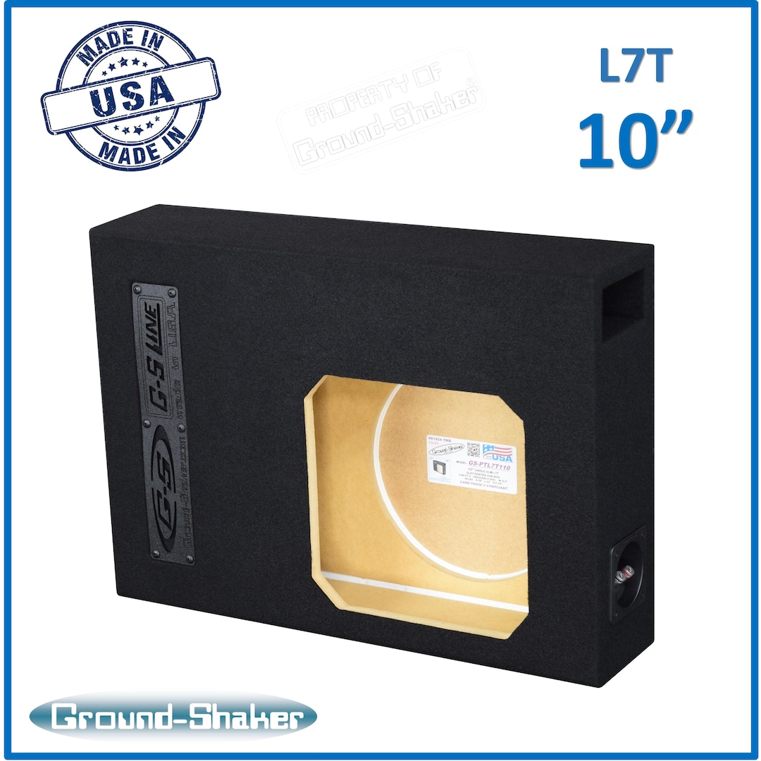 10" Single Ported Sub Box Slim L7T Subwoofer Enclosure Ground Shaker ...