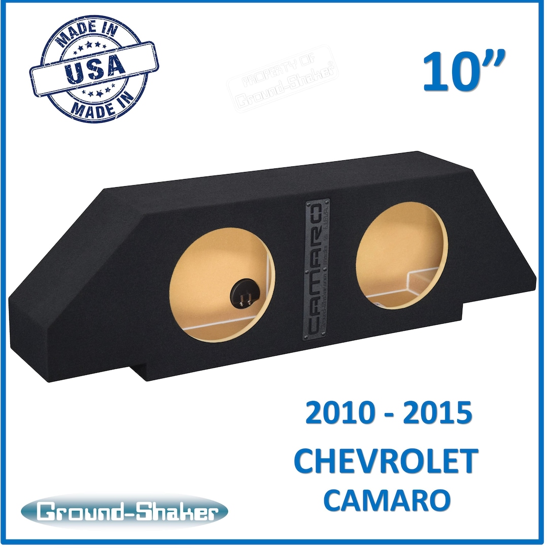 Chevy Camaro 2010-2015 10" Dual Sub Box Subwoofer Enclosure Ground ...