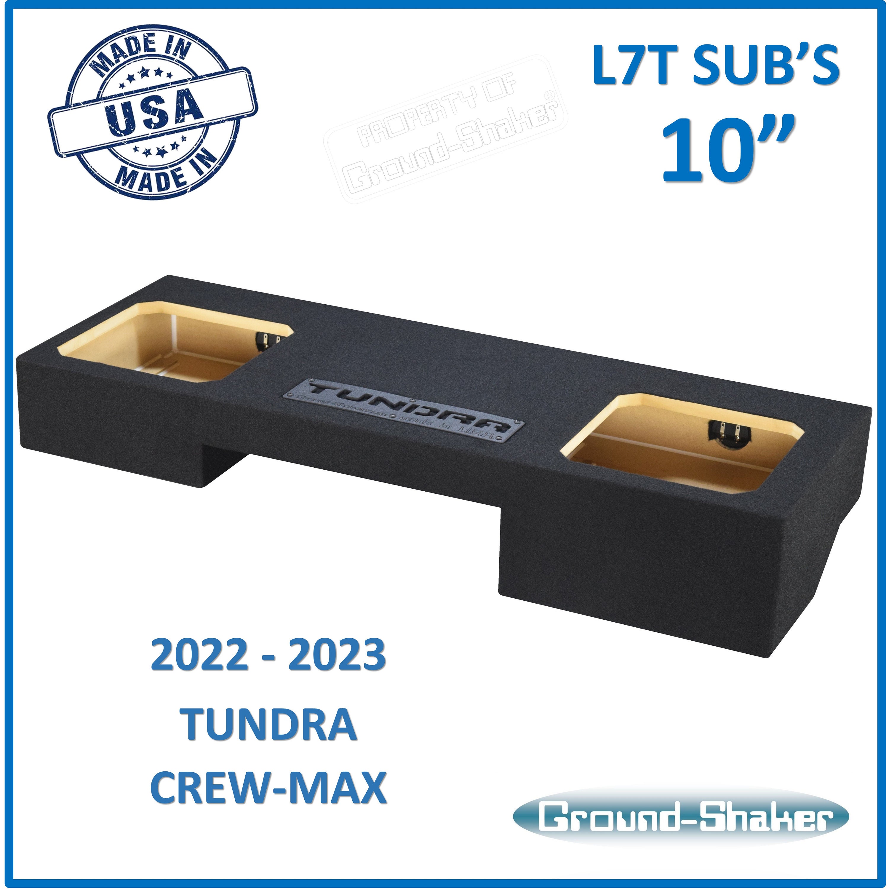 Fits Toyota Tundra Crew Max 2022-2023 10" L7T Under Seat Sub Box ...