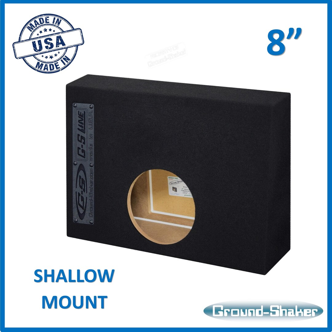 8" Single Sealed Shallow Mount Sub Box Slim Speaker Box Subwoofer ...