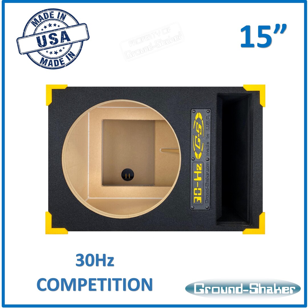 Ground Shaker Single 15" Competition Ported / Vented Sub Box Subwoofer ...