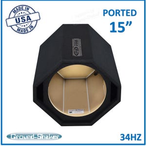 15" Bass Tube Sub Box Subwoofer Enclosure Ported / Vented Speaker Box ...