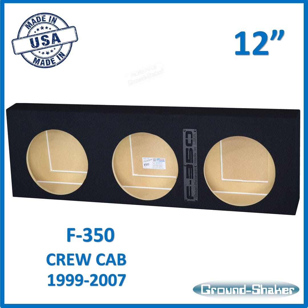 12" Triple Sealed Sub Box 1999 - 2007 Ford F350 Subwoofer Enclosure ...