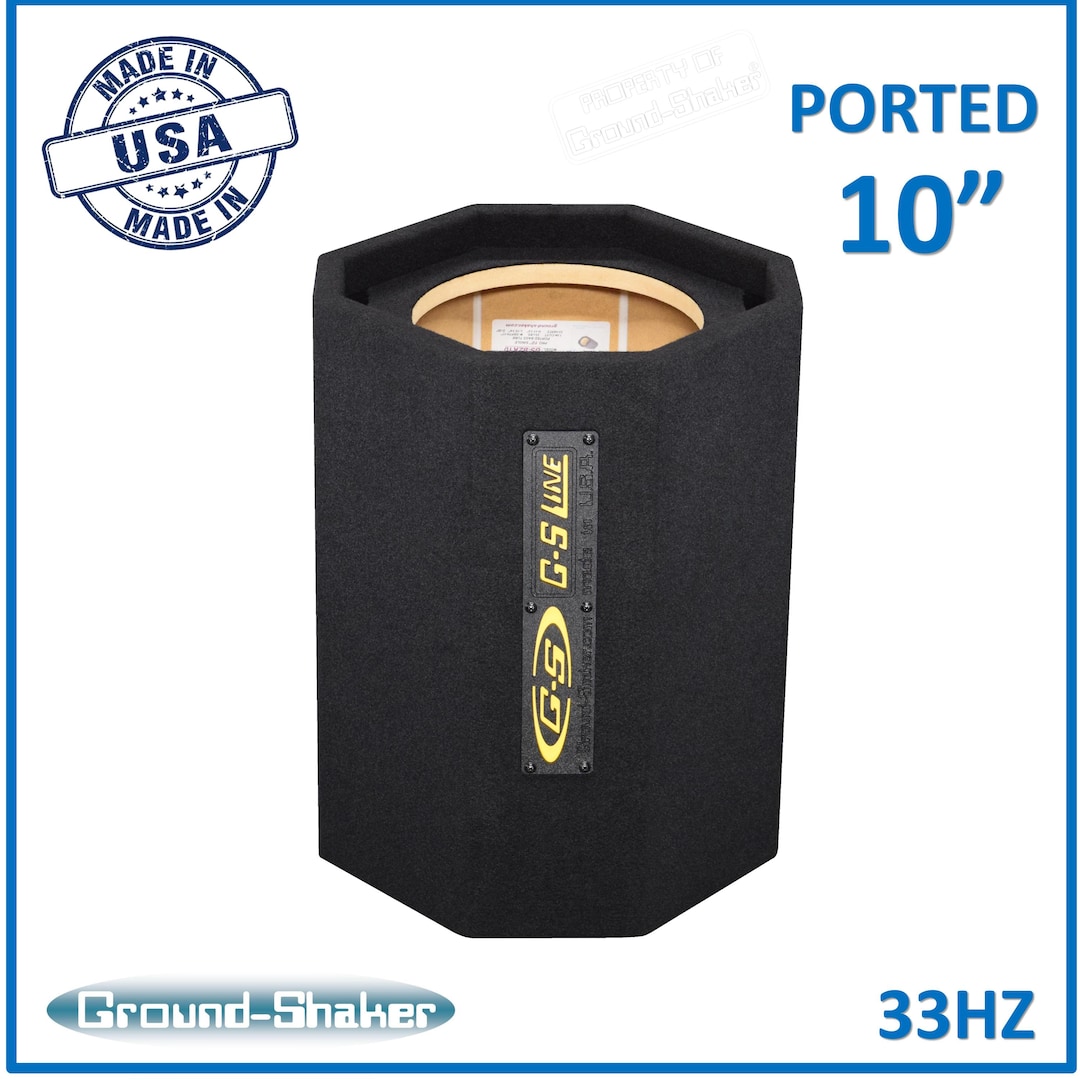 10" Bass Tube YELLOW Sub Box Subwoofer Enclosure Ported / Vented ...