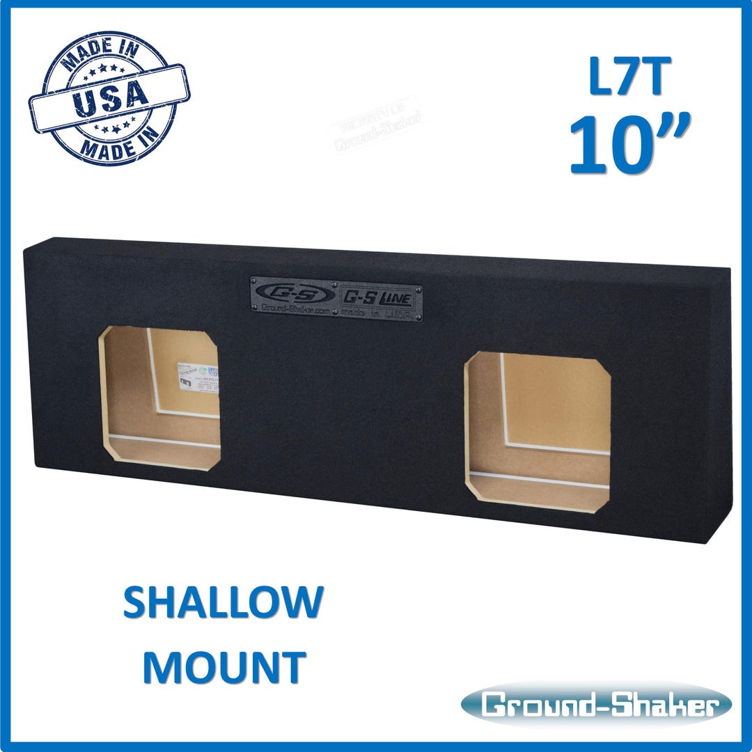 10" Dual Sealed L7T Shallow Mount Sub Box Slim Speaker Box Solo Baric ...