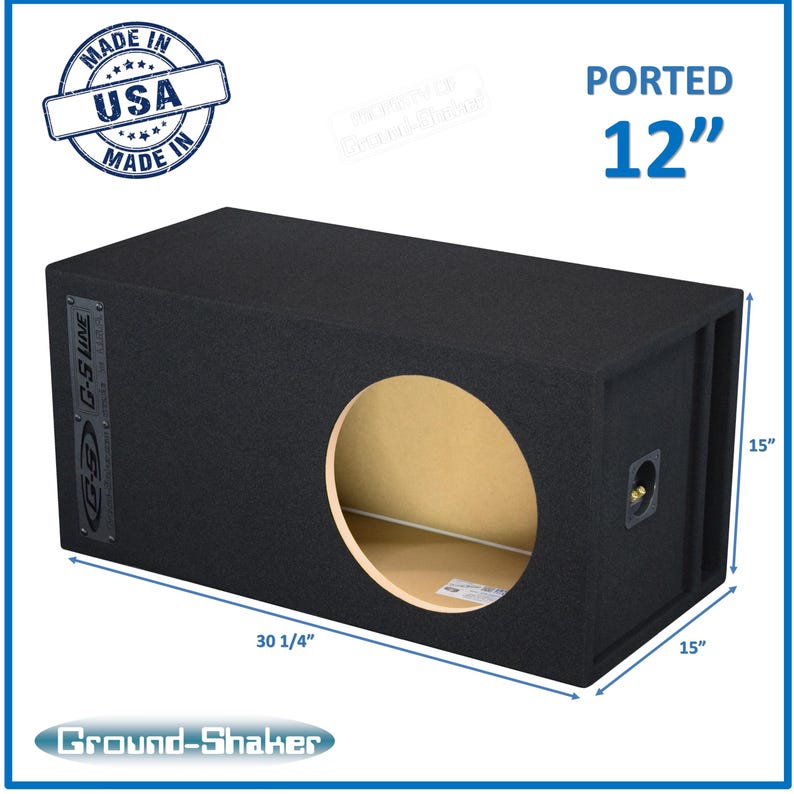 12" Single Ported / Vented Sub Box Subwoofer Enclosure Ground Shaker ...