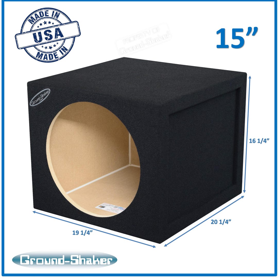 15" Single Sealed Sub Box Subwoofer Enclosure Ground Shaker X-large Sub ...
