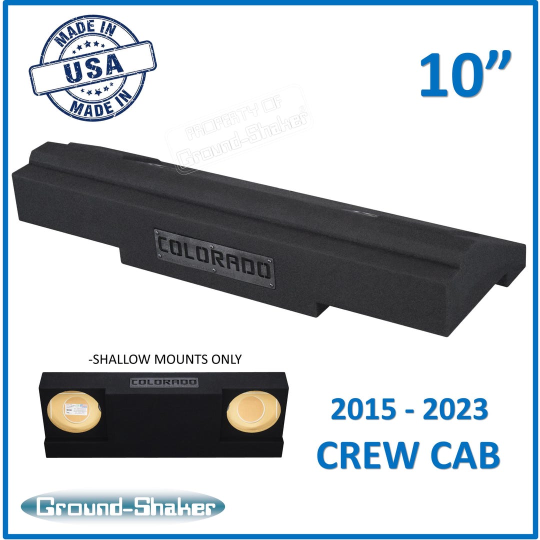 2015-2023 Chevy Colorado Crew Cab 10" Dual Sealed Sub Box Subwoofer ...