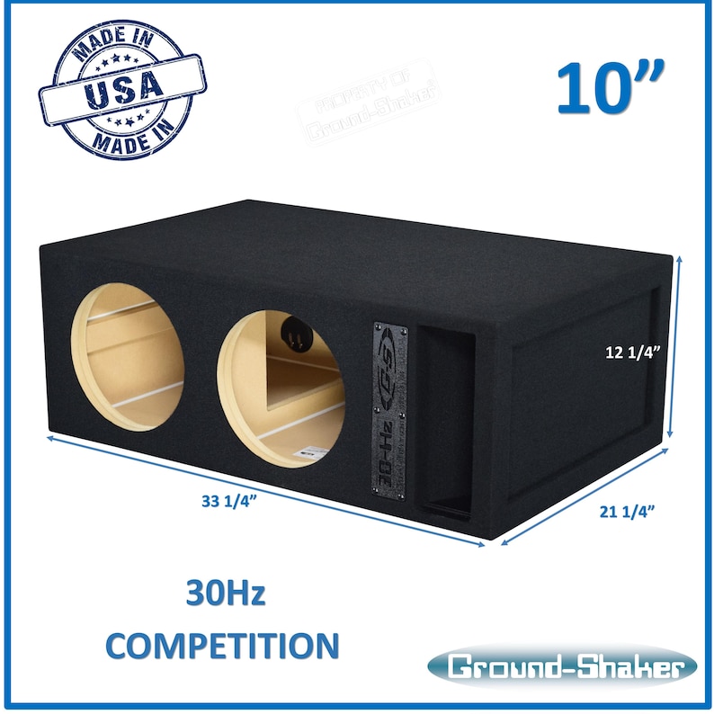 10" Dual Competition Ported Vented Sub Box Dual Subwoofer Enclosure ...